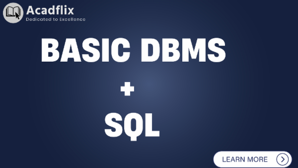 Basics Of Dbms And Sql